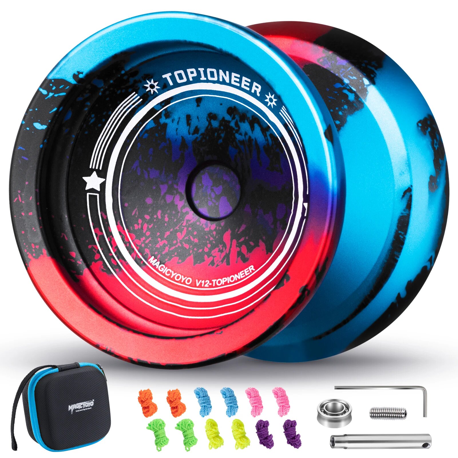 MAGICYOYO V12 металлический йо-йо для взрослых Black Blue Red