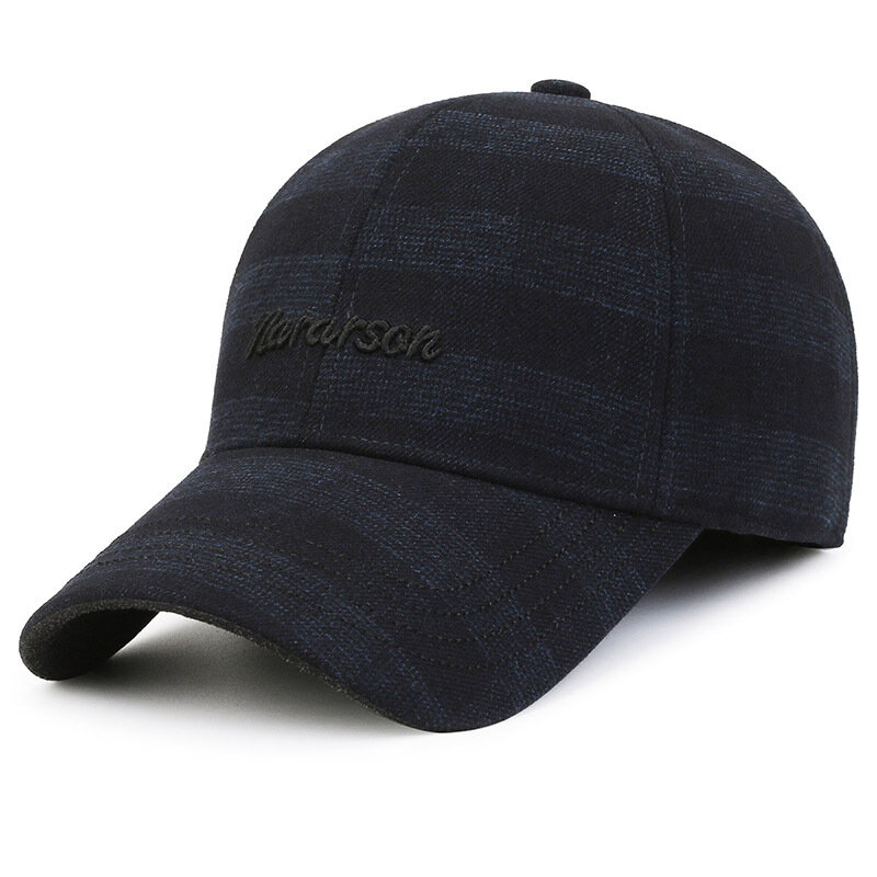 DIY бейсболка пожилым мужчинам тепло шерсть с плюшем защита от ветра ушные клапаны / CZ-11