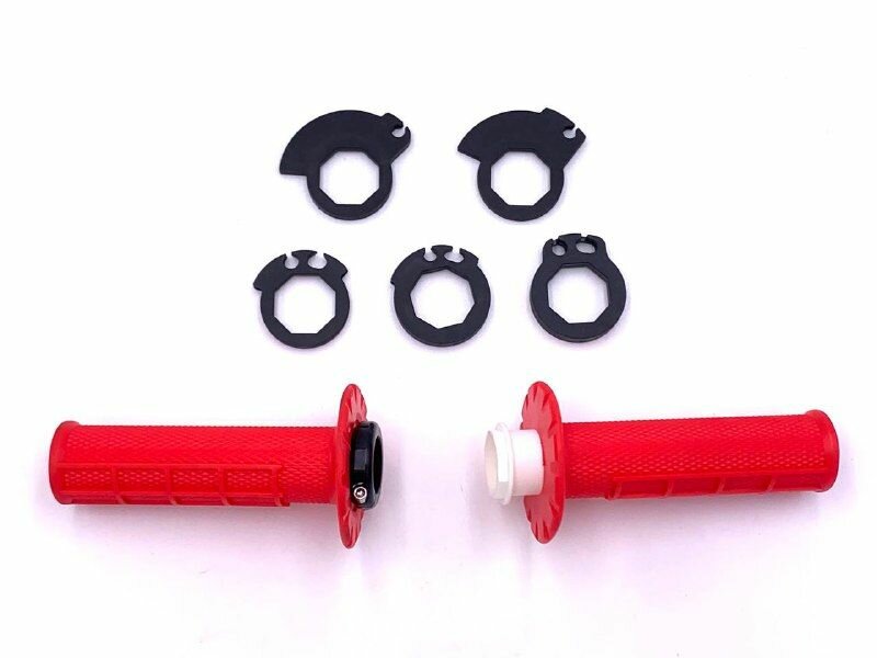 Грипсы Lock-On, красные, ф 22мм, пара, SM-472