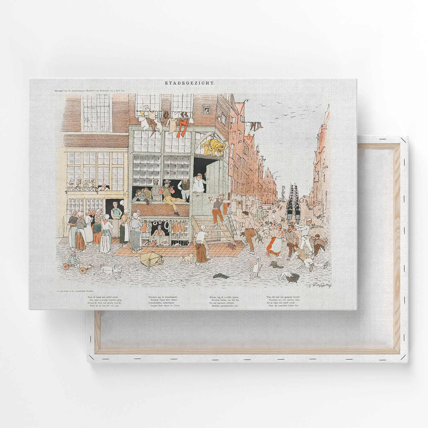 Картина на холсте, репродукция / Геррит Виллем Дейссельхоф - Cityscape / Размер 30 x 40 см