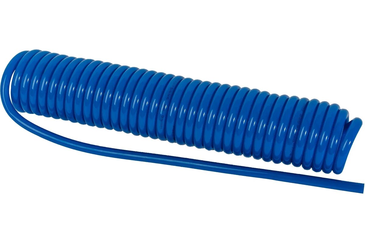 NBPT спиральный пневматический шланг 10x6.5 мм, 2 м, синий, профи серия для компрессоров