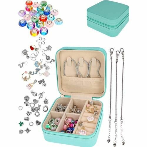 Набор для создания браслетов(браслеты, шармы, подвески, основы для ожерелья), в шкатулке ( Арт. УК-2797)