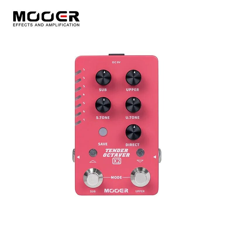 Mooer Tender Octaver X2 Чехол для гитарной педали Octave для 2 полных октав с индивидуальной регулировкой тона