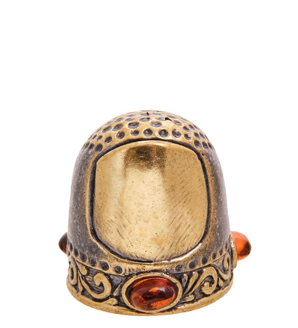 Наперсток из янтаря и латуни "Палец" A2180258 Народные промыслы, Латунь, янтарь