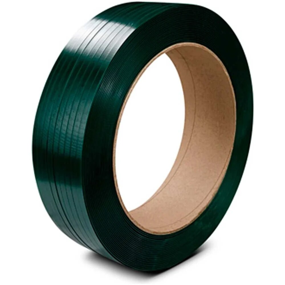 Лента пэтволга Полимер 15.5x0.89 мм 400 м, 390 кгс, зеленая 155-089-400-201-02, Усилие на разрыв