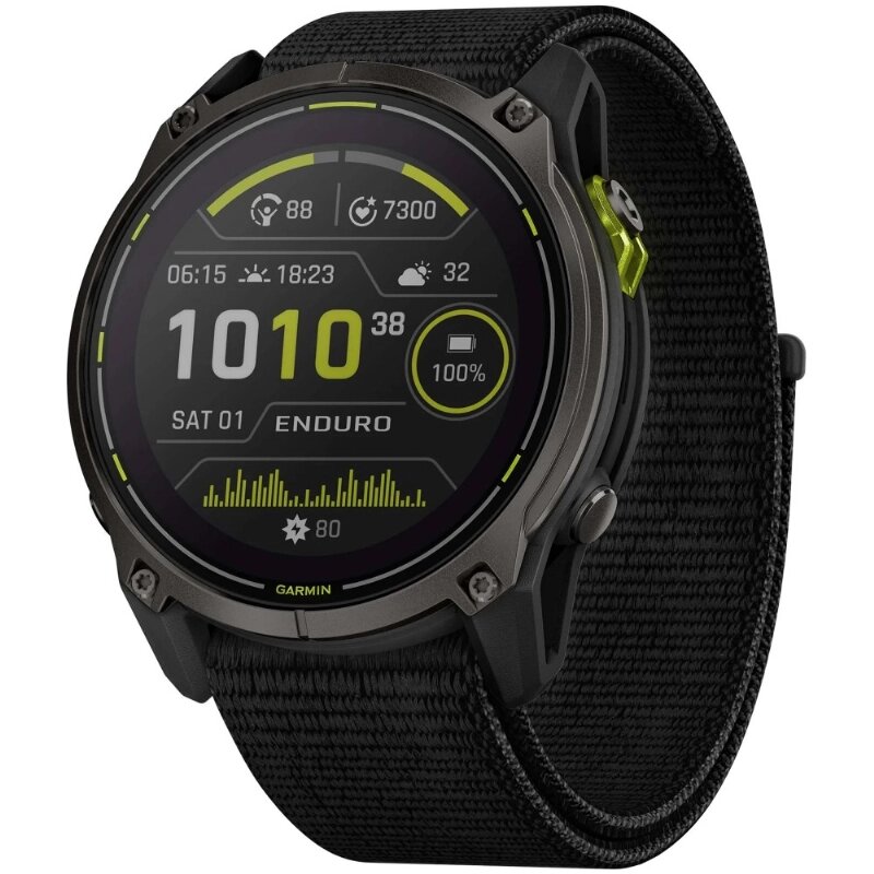 Смарт-часы Garmin "Enduro 3", армированный полимер, WR100, черные