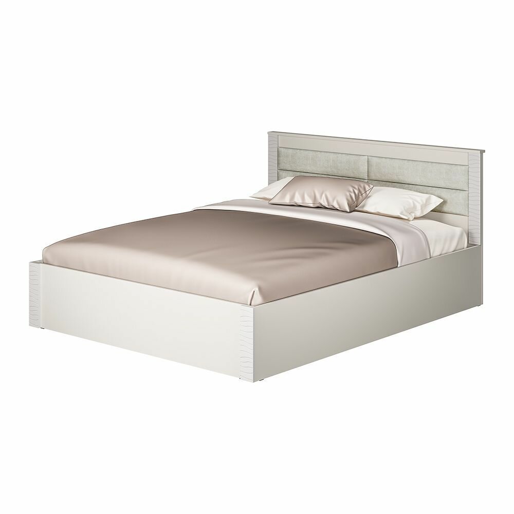 Кровать двуспальная 1,6 м Монако КР-16, ЛДСП Кашемир, Мебелони