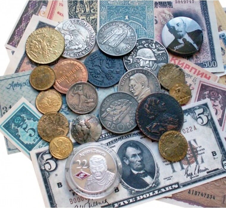 Рандомный набор #7 монеты России, Германии, значок Ленин, банкноты, всего 40 штук сувенирная копия, банкноты и купюры редкие коллекционные