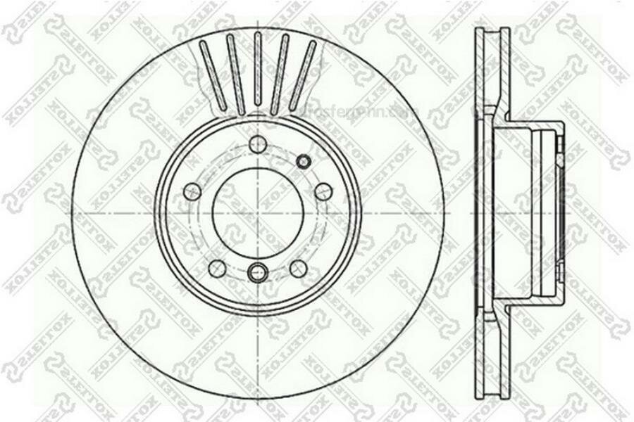 STELLOX 60201532VSX диск тормозной передний!\ BMW E38/E39 3.5/4.0/5.0 M60/M62/M70/M73 95>