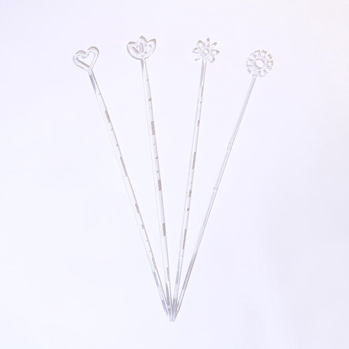 Поддержки для орхидей, h=44 см, пластик прозрачный 10624157