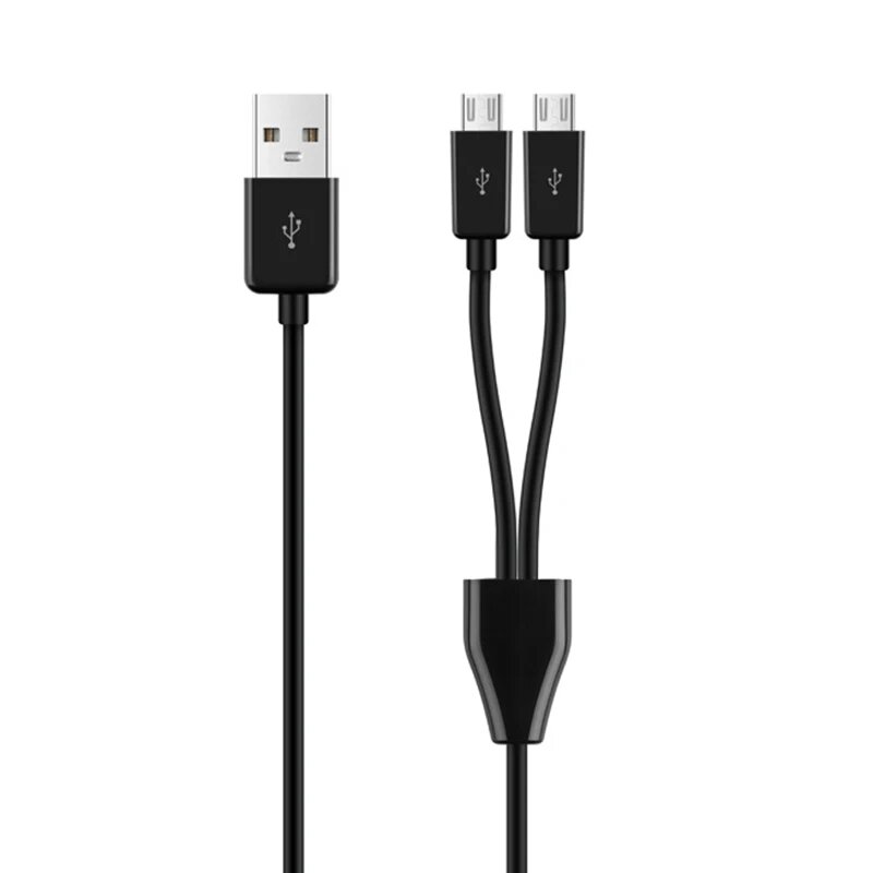 Черный кабель Micro USB Y 0.2м