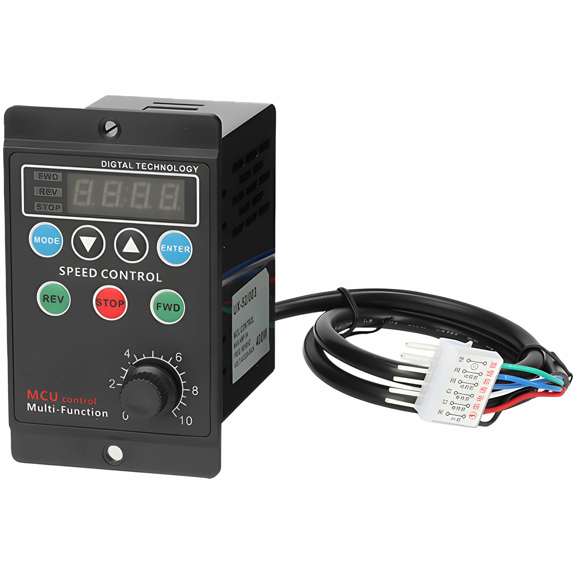 ШИМ регулятор оборотов двигателя однофазный 220В GSMIN UX-52 с цифровым дисплеем 400Вт (Черный)