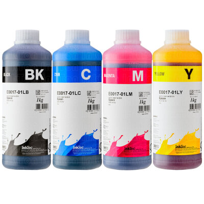 Чернила для принтеров Epson, Inktec E0017-01L, водорастворимые, 4 х 1 л, 4цв. литровый комплект