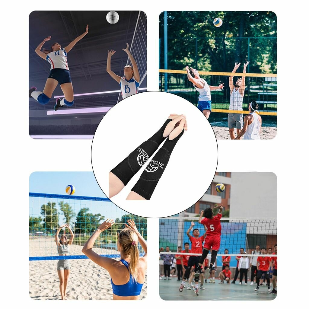 (1 пара) Тренировочные нарукавники для волейбола-Молодежные модели-Синие