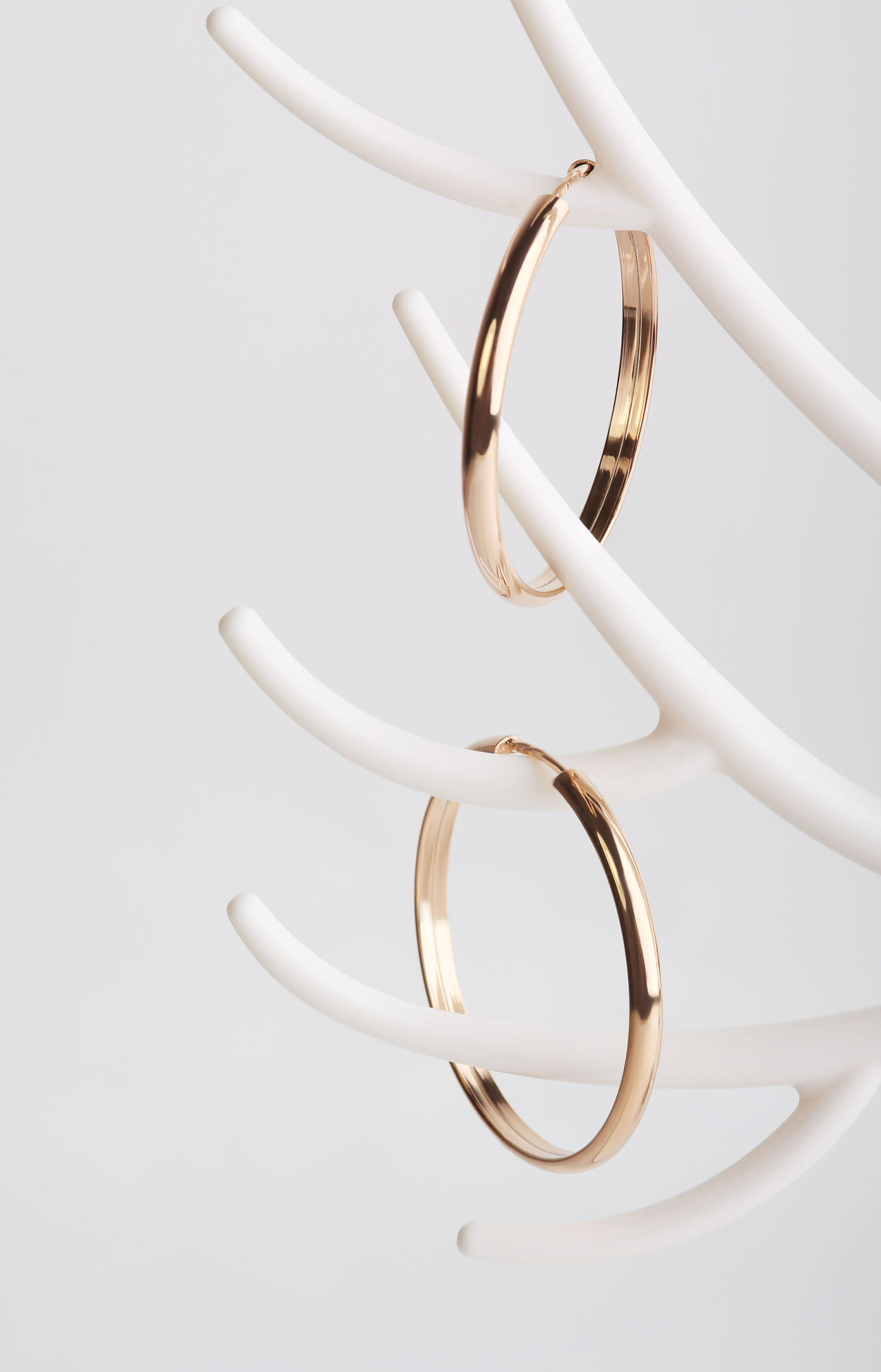 Серьги конго, серебро, 925 проба, золочение