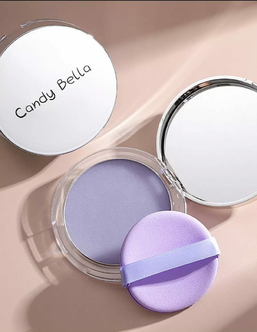 Бесцветная матирующая пудра для лица Candy Bella фиолетовая