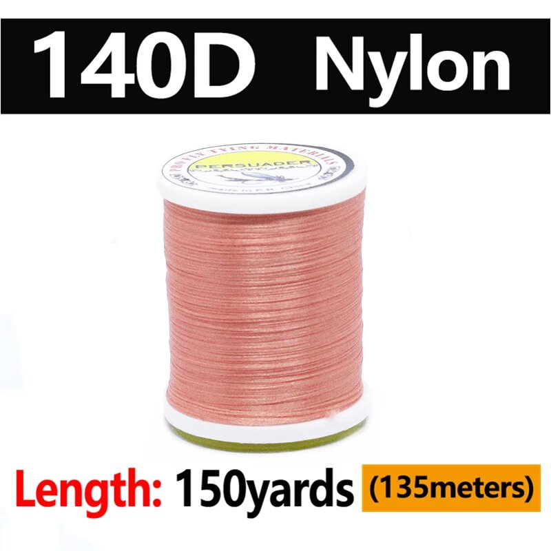 Нейлоновая нить 140D pink shrimp, 150 ярдов