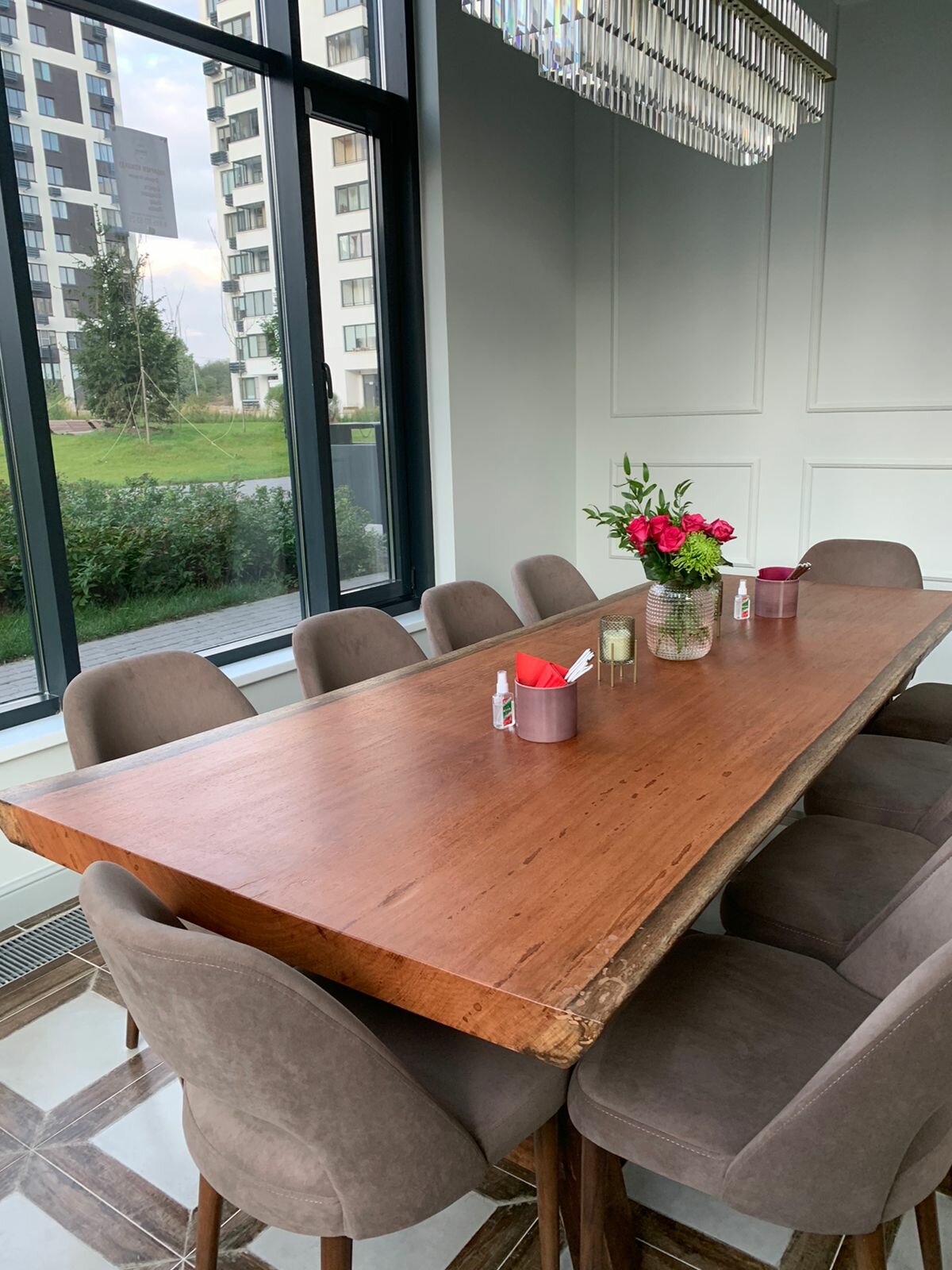 Стол Vivalima Angelim обеденный из слэба прямоугольный 240*100 см