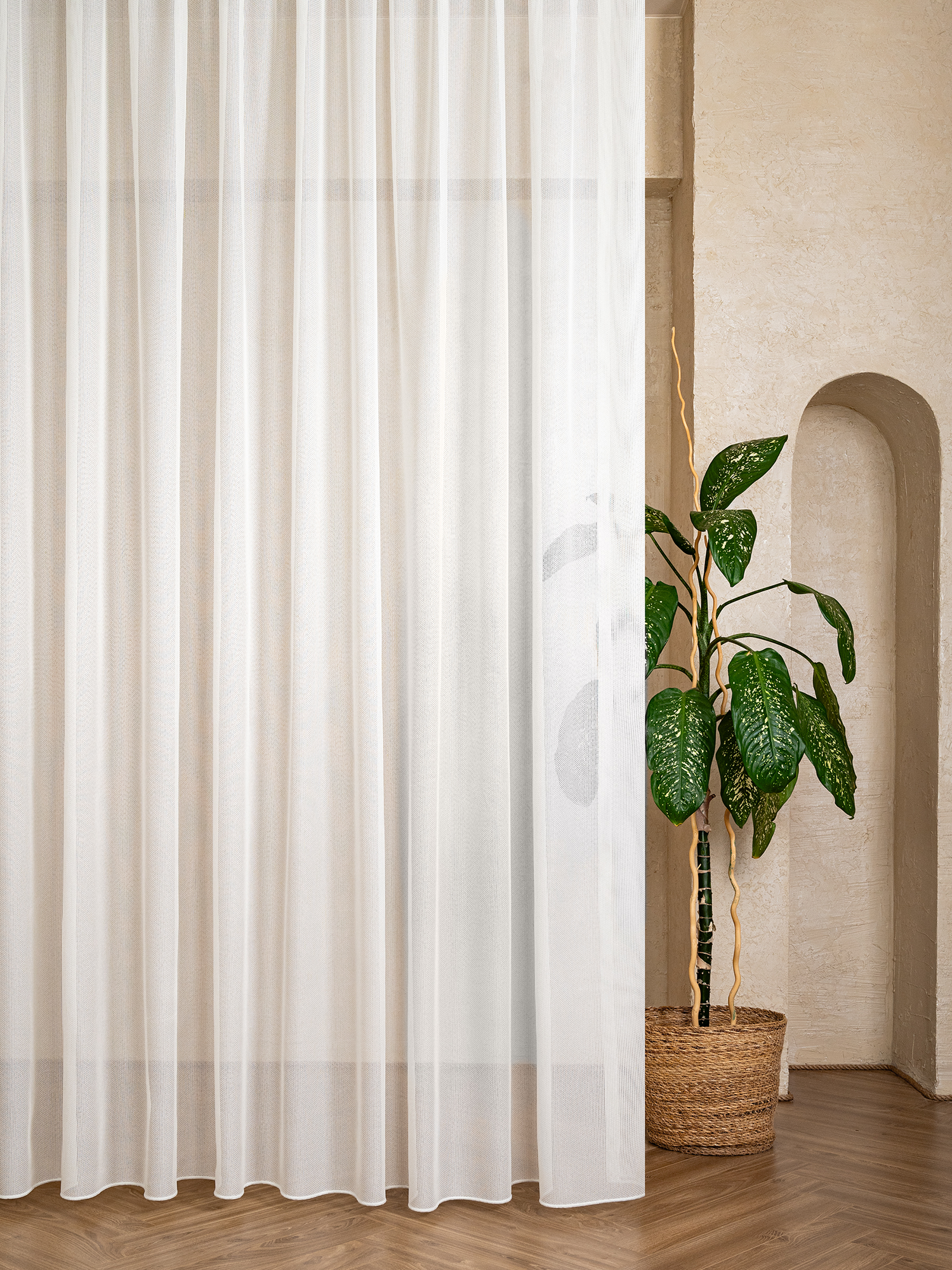 Тюль антикоготь "Катара", Evrika Home, 300х300см, на шторной ленте