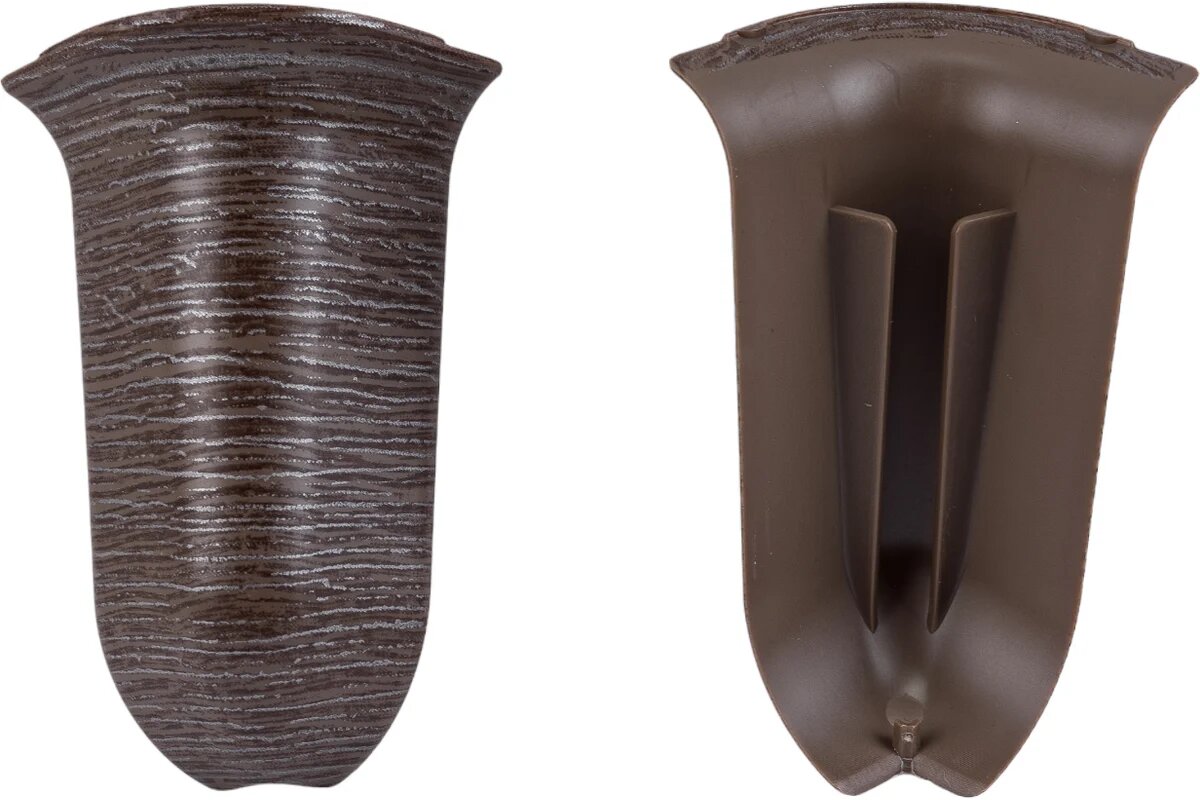 IDEAL наружный угол плинтуса Классик 55 мм, дуб мореный 209, К-П55-Нк-Ф2 для фасада