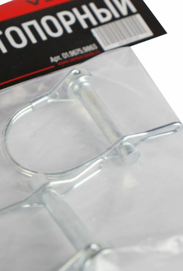 Шплинт Verton LP-02, стопорный, для мотобура, 8х43 мм, серый металлик, в упак. 2 шт