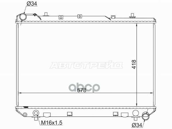 Радиатор SSANGYONG KORANDO 95-06/TAGAZ TAGER 08-14 Sat арт. SY0003D