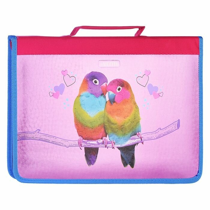 Папка для тетрадей deVENTE изо и технологии, "Lovebirds" A4 33,7x23x3 см, с ручкой (8054307)
