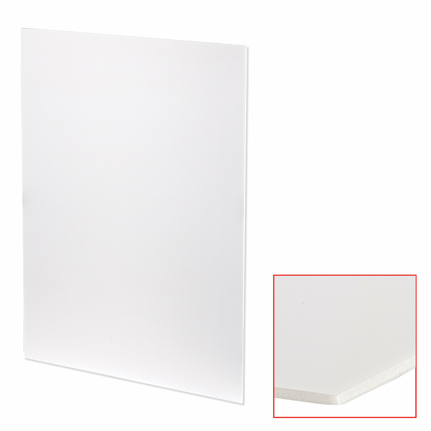 Пенокартон Brauberg матовый, 50х70 см, толщина 3 мм, белый, 5 листов (112470)