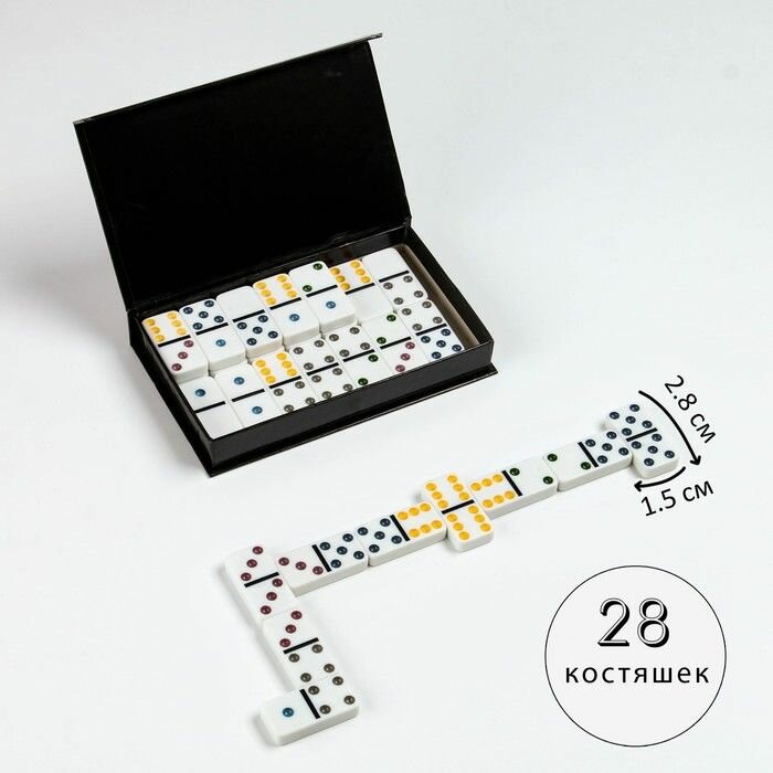 Домино КНР 28 шт, костяшка 1х2,8х1,5 см, 10х16 см (641201)