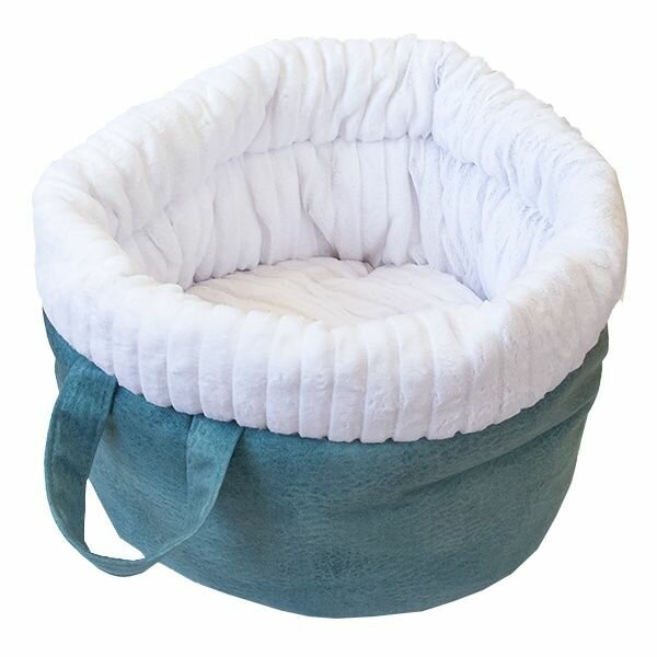 Лежанка Кот Лукас котоварка №2, 45х45х30 см, белый мех