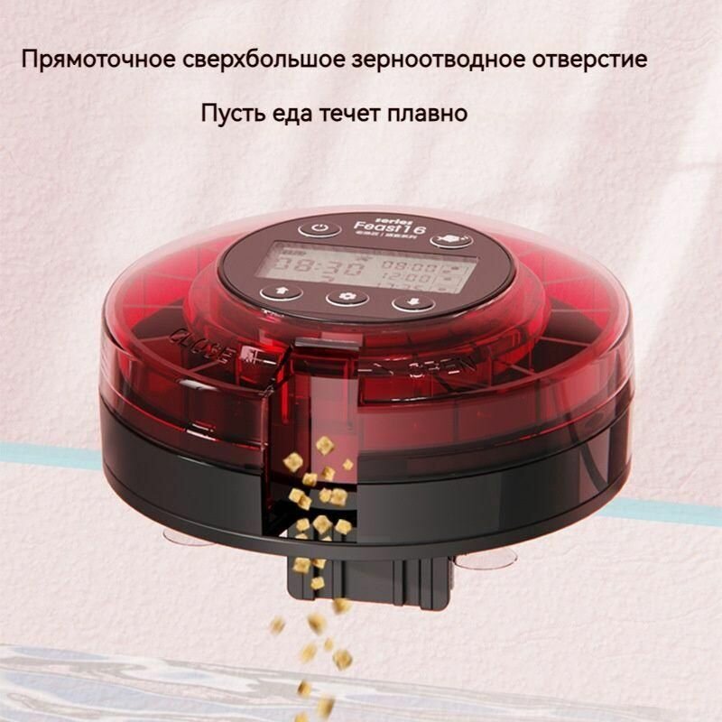 Автокормушка для рыб, пластик, установка графика кормления, 0,1 л — фото 1