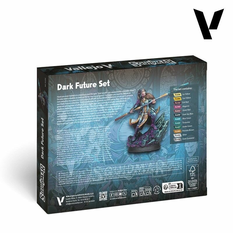 Набор красок Dark Future Set by Squidmar Miniatures Vallejo 72202 — фото 1