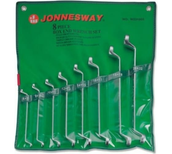 Набор ключей накидных Jonnesway 8 предметов 75° W23108S