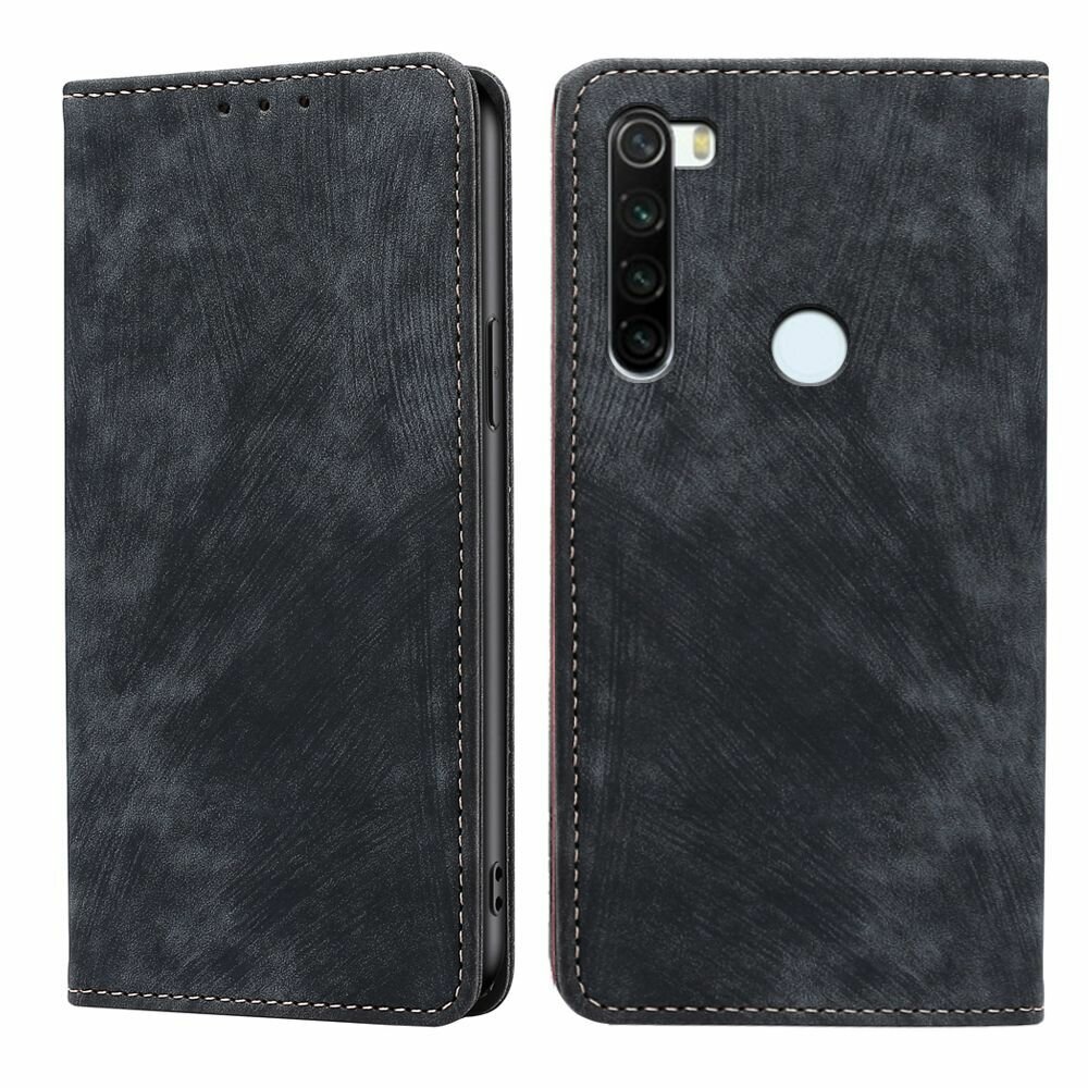 Чехол-книжка MyPads для Xiaomi Redmi Note 8T / Сяоми Редми Ноте 8T мягкое прикосновение (черный)