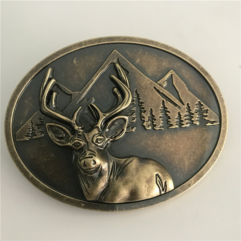Пряжка декоративная для ремня с оленья гора бляха для ремня мужская байкерская
