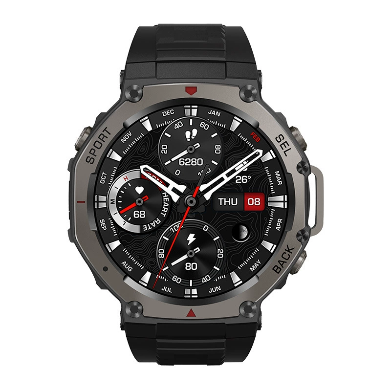 Смарт-часы , мужские, GPS, водонепроницаемость 50 м, мониторинг здоровья, до 65 дней в режиме ожидания