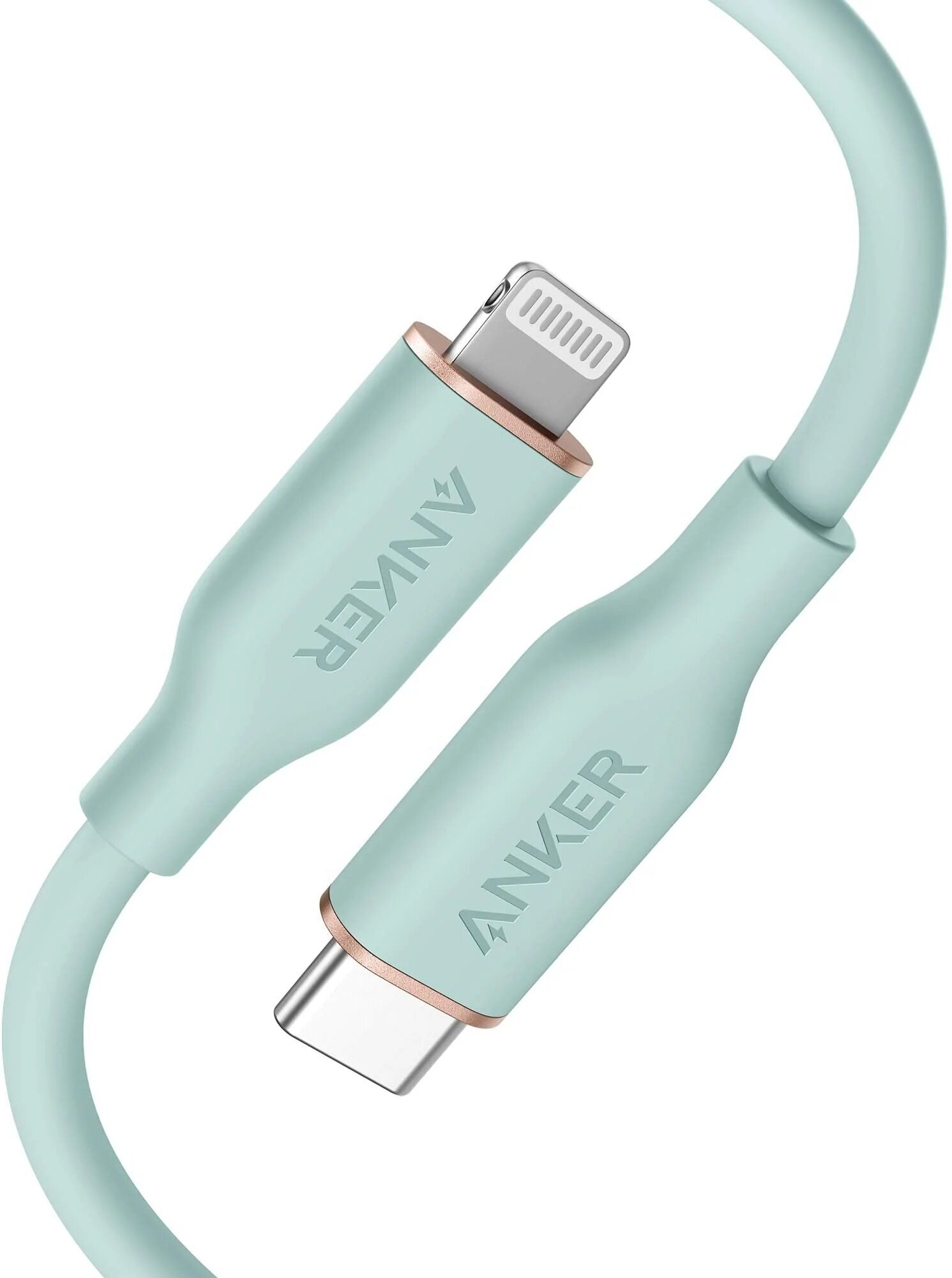 Кабель Anker 641 PowerLine III Type-C to Lightning Cable 0.9m (Flow, Silicone) Green