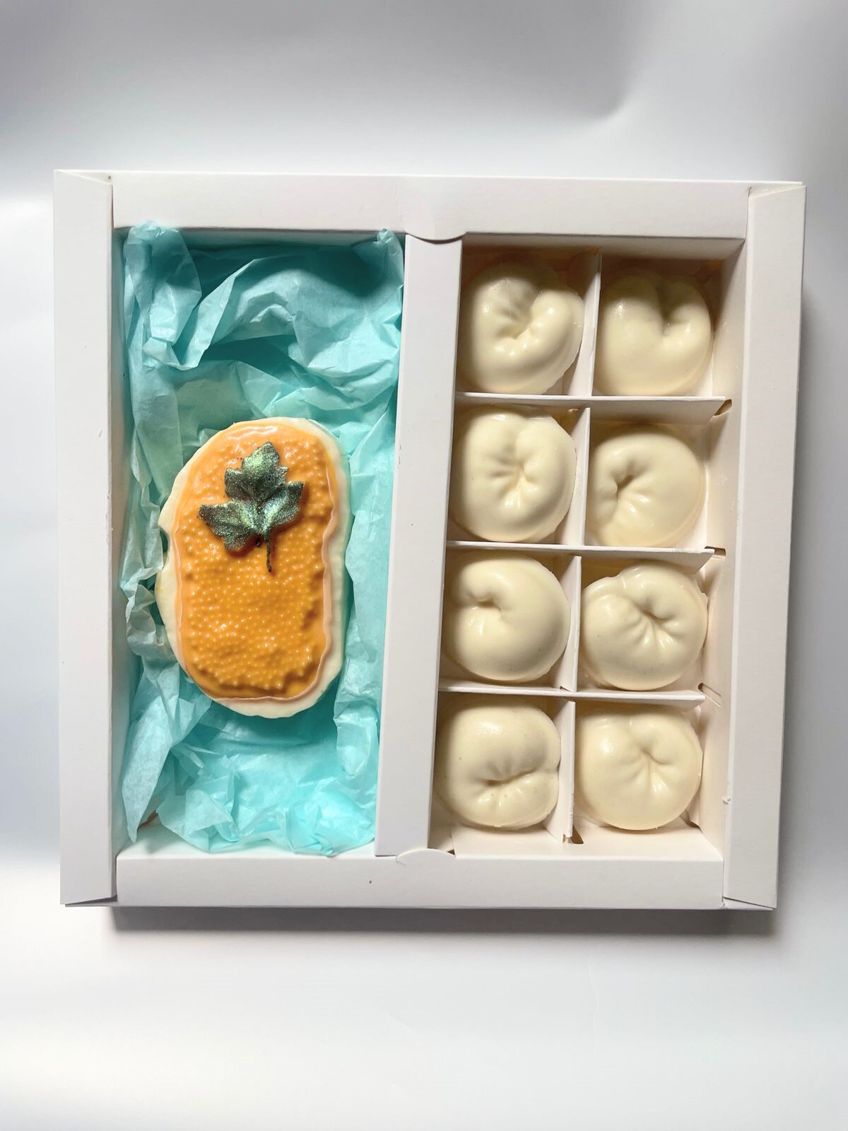 Подарок мужчине на день рождения/23 февраля/ новый год Набор шоколадных пельменей от Первая Букетная, подарочный набор 8 шт + бутерброд, белый шоколад