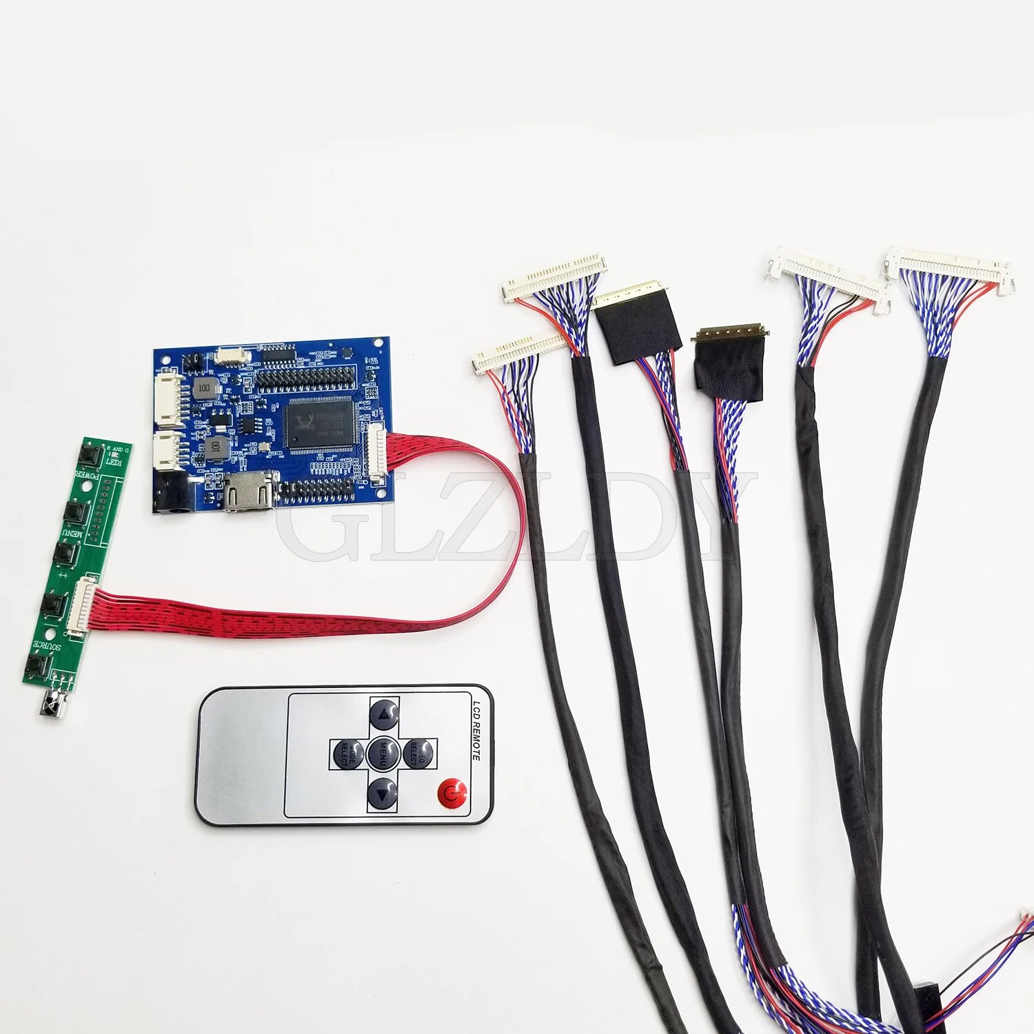 30 программистов, мини-ЖК-драйвер, плата HDMI-LVDS, программа + 6 шт. комплект кабелей lvds, 30P, 40P, 1/2CH, 6/8 бит, портативный дисплей, сделай сам