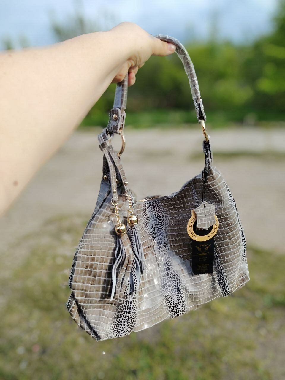 Сумка ведро  крокодил