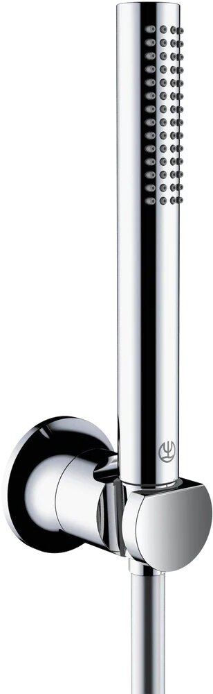 Душевой гарнитур Kludi Nova Fonte Deco 2085005-35 хром, глянцевый, латунный, лейка для душа со шлангом и держателем