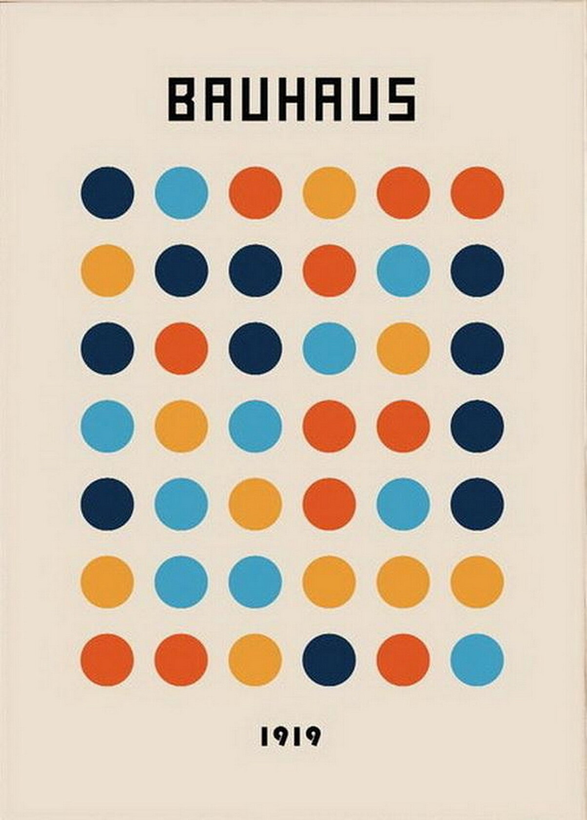 Плакат, постер баухаус (Bauhaus) на холсте, размер 21х30см