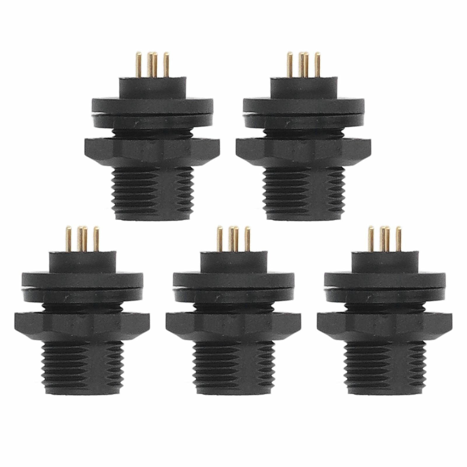 5 шт. E7 резьбовой пластинчатый монтажный штыревой авиационный разъем 4-жильный 20AWG IP67 водонепроницаемый электрический кабельный разъем 60 В 2A