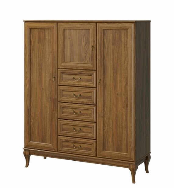 Комод Арлин с ящиками, древесная текстура, для взрослых, классический стиль, 5 ящиков