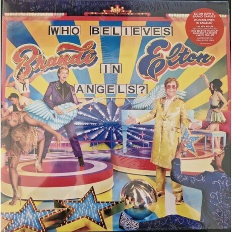 Elton John & Brandi Carlile - Who Believes In Angels? (Pink Spiral with Yellow) (0602465958034) виниловая пластинка