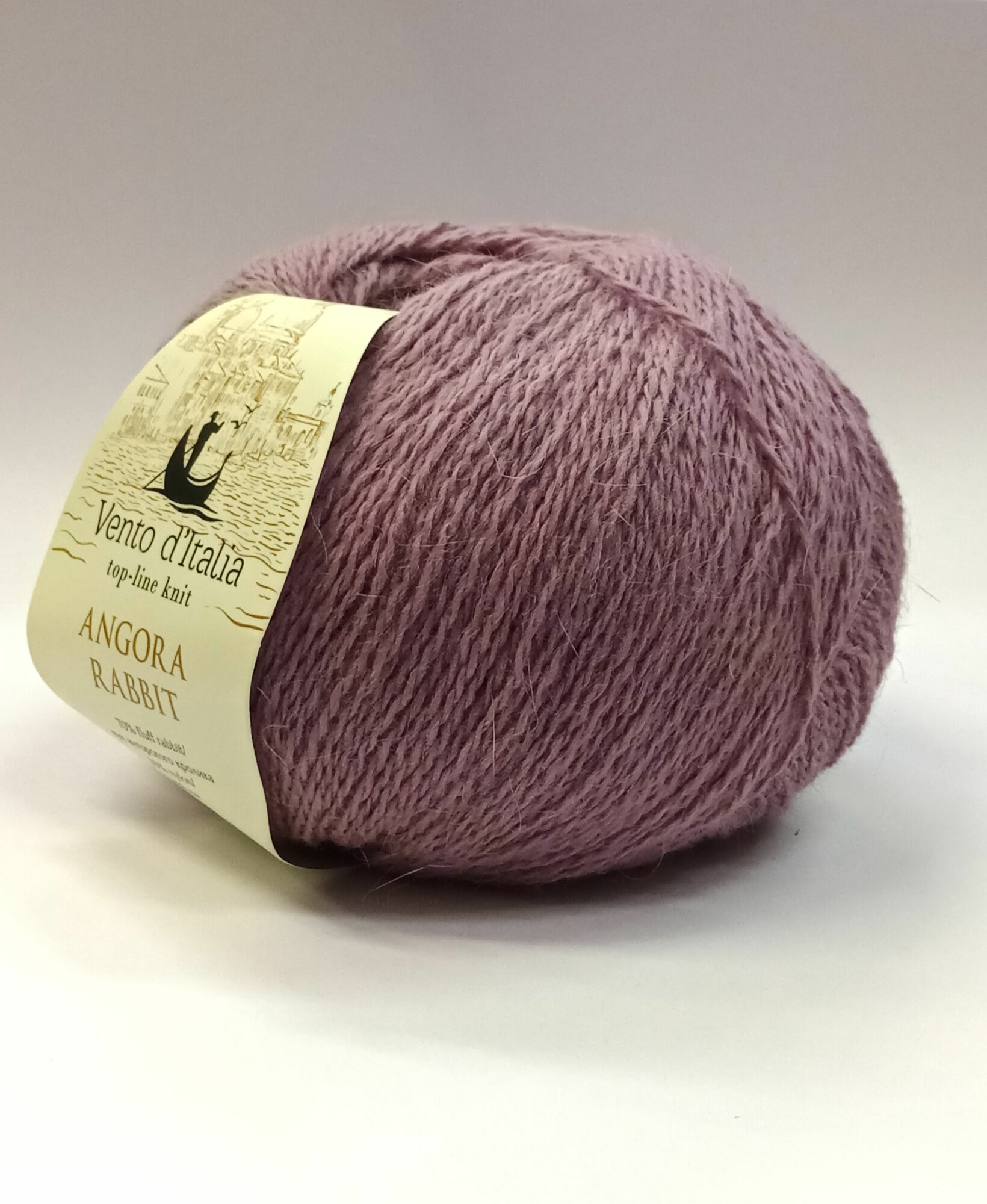 Пряжа Vento d'Italia Angora Rabbit-400 271 (5 мотков по 50г/400м) сухая роза