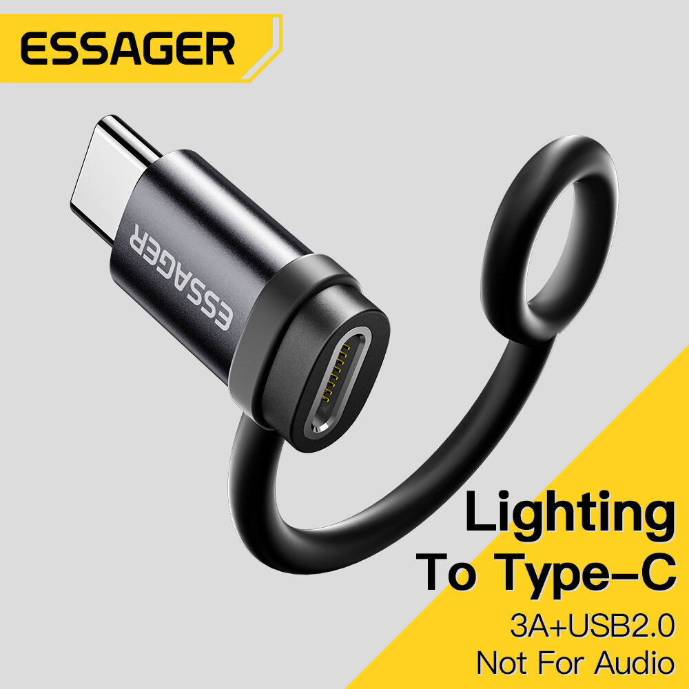 Essager Переходник с Lightning на Type-C /Type C на Lightning USB2.0 480Mbps 3A для iPhone 15 14 13