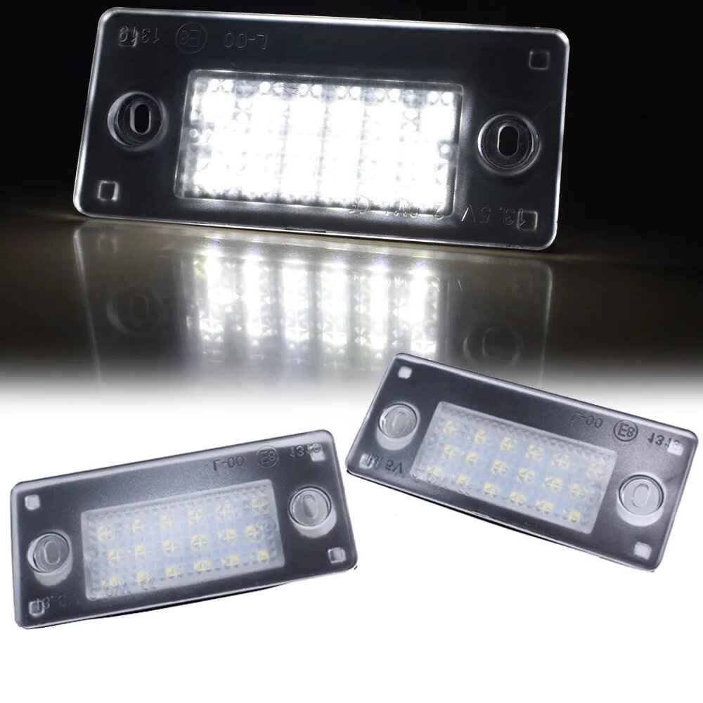 2x Canbus светодиодные задние фонари номерного знака для Audi A3 S3 8L LCI с фасками 2000-2003 A4 S4 B5 LCI с фасками 1999-2001 подсветка номера подсветка автомобильного номера, White LED