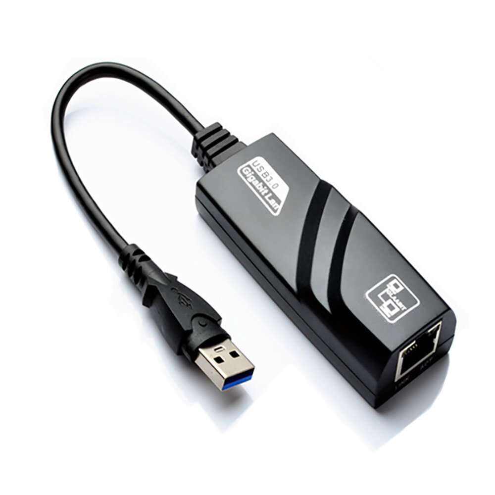 Черный Сетевой Адаптер USB 3.0 Gigabit Ethernet RJ45 1000 Мбит/с Для ПК с Windows Mac