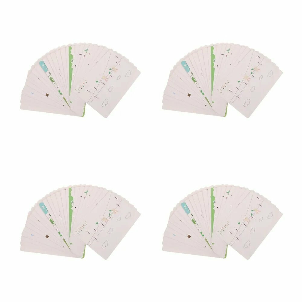 Набор детских карт для рисования пальчиками из плотной белой бумаги для творчества